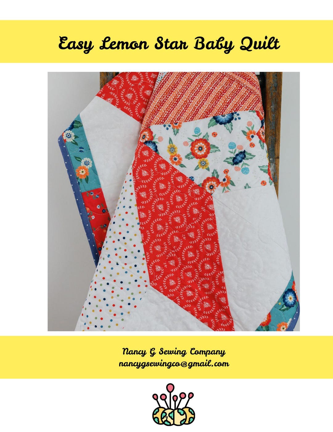 Easy Lemon Star Baby Quilt Pattern PDF - Etsy