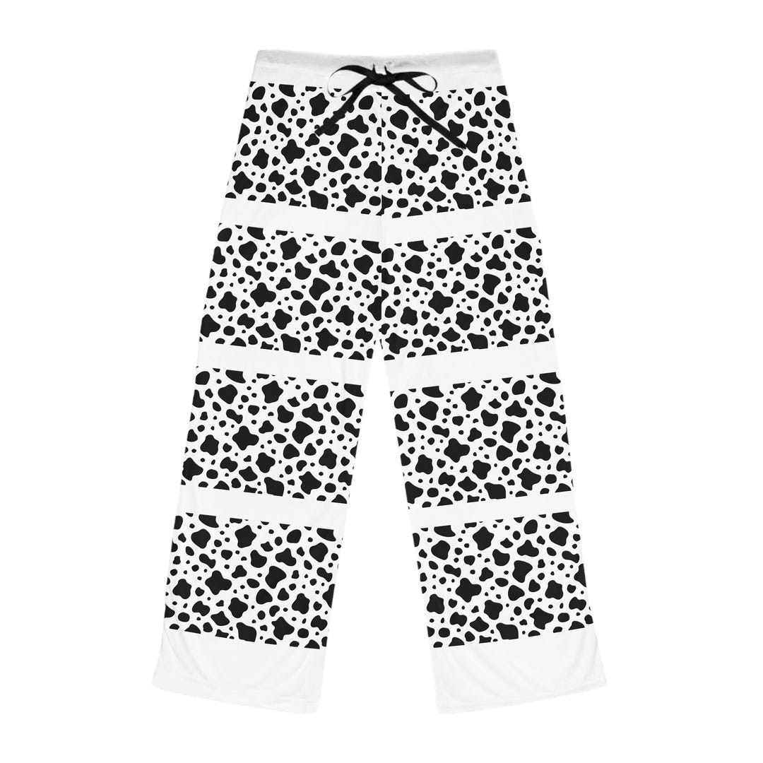 Cow Print Pajama Pants, Women's Lounge Bottoms, Comfy Sleepwear, Animal ...