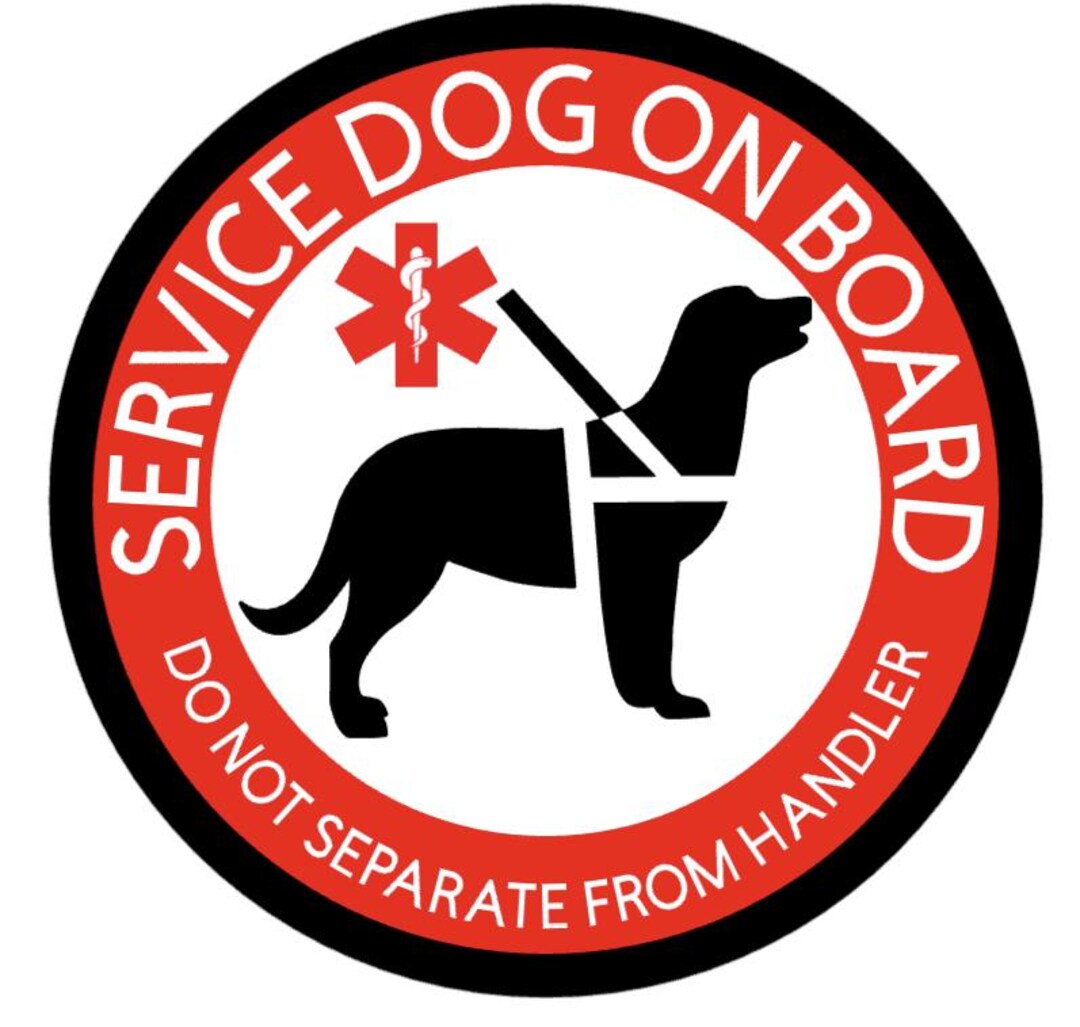 Service Dog on Board Waterproof Vinyl Sticker - Etsy