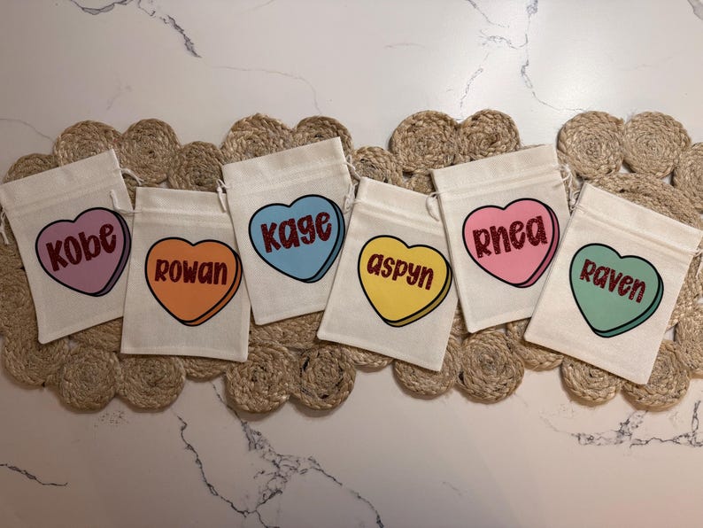 Personalized Valentine Goodie Bags for Kids, Classroom Valentine ...