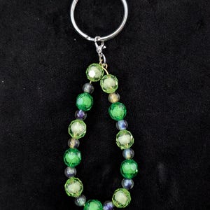 Green Teardrop Keychain - Etsy