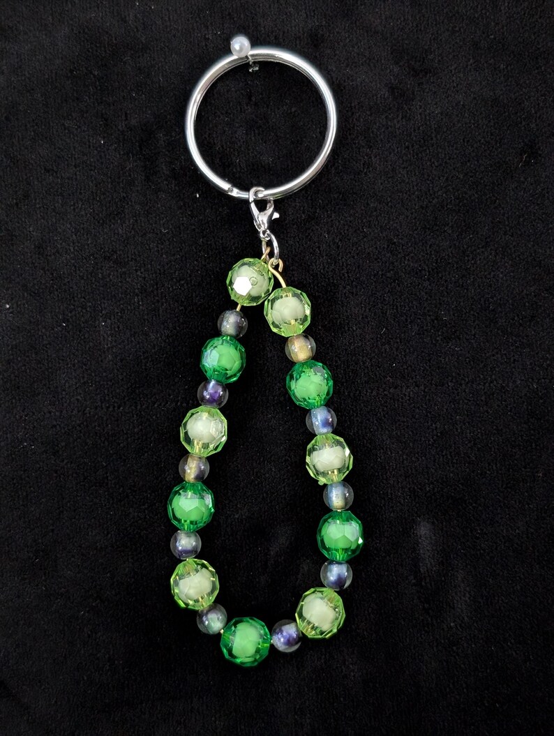 Green Teardrop Keychain - Etsy