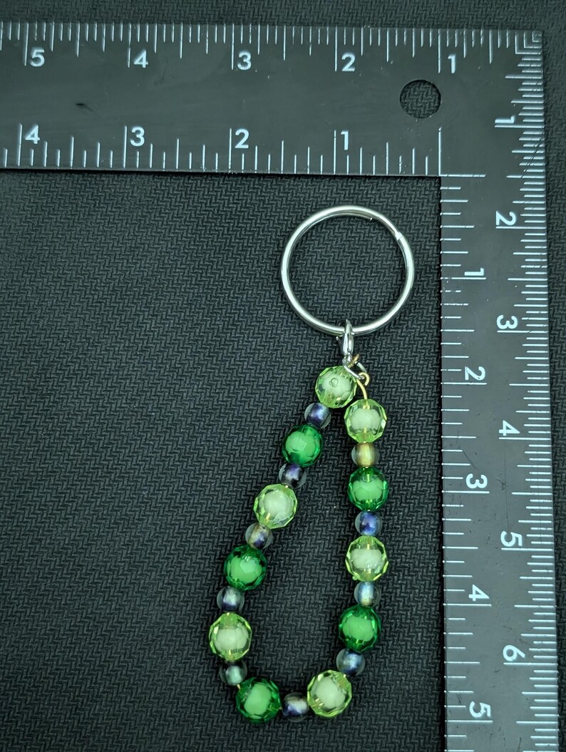 Green Teardrop Keychain - Etsy