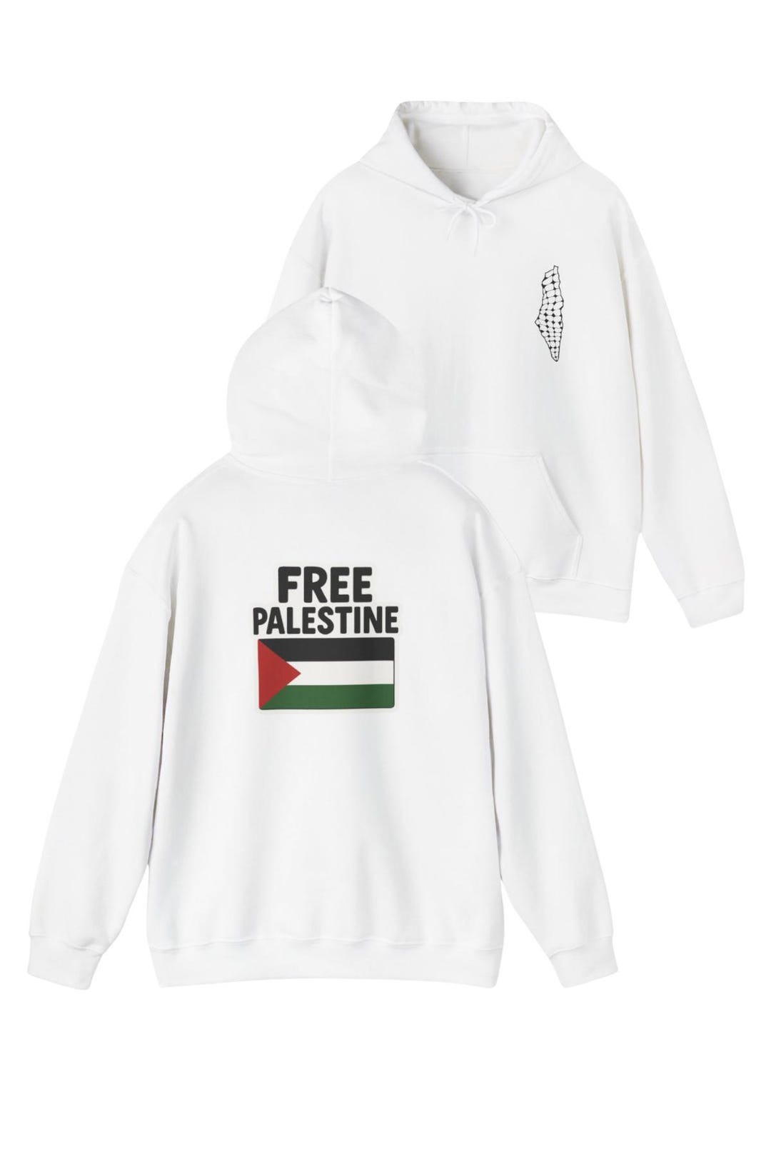 Palestine Map Shirt – Palestine Front and Back Design | Unisex Gift for ...