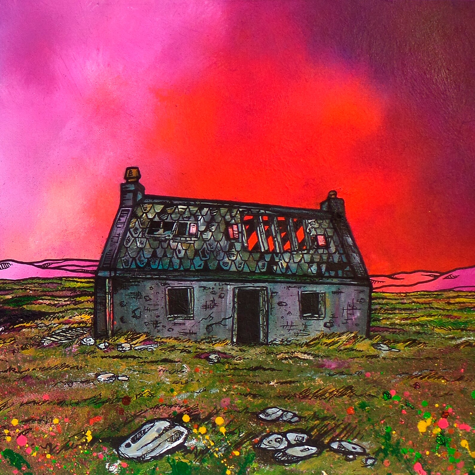 Scottish Croft Cottage, Highlands - Art Print From My Original Scottish ...