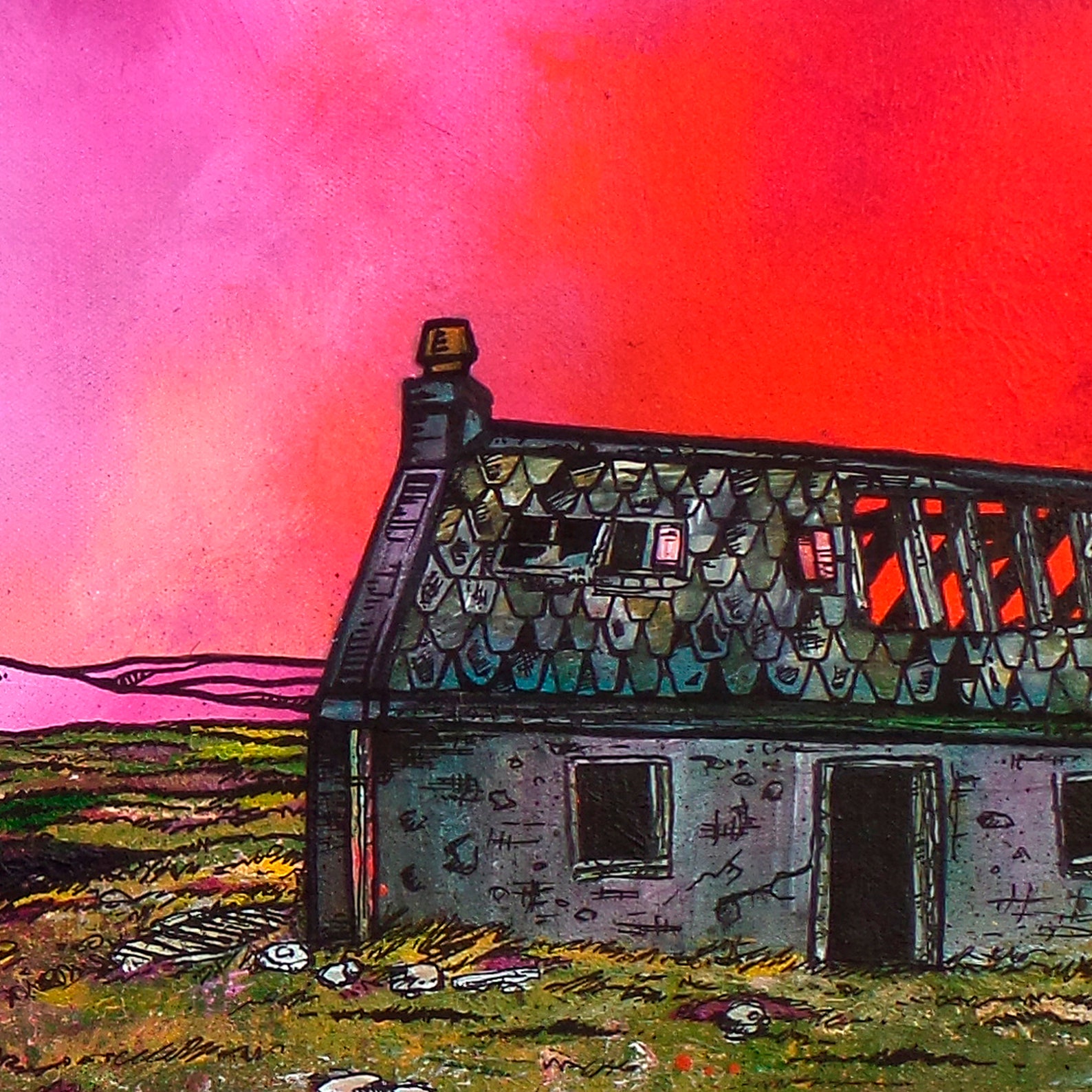 Scottish Croft Cottage, Highlands - Art Print From My Original Scottish ...