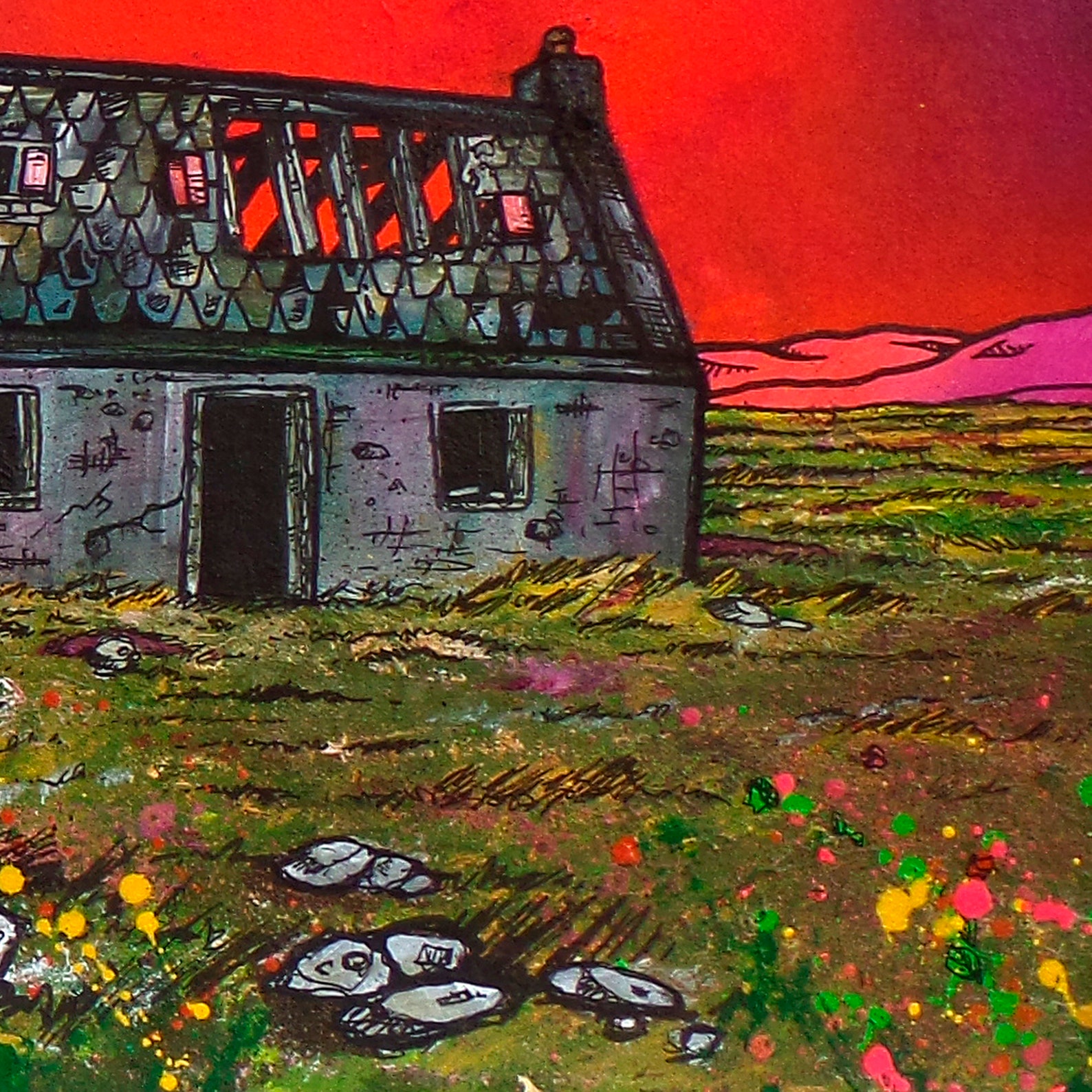 Scottish Croft Cottage, Highlands - Art Print From My Original Scottish ...