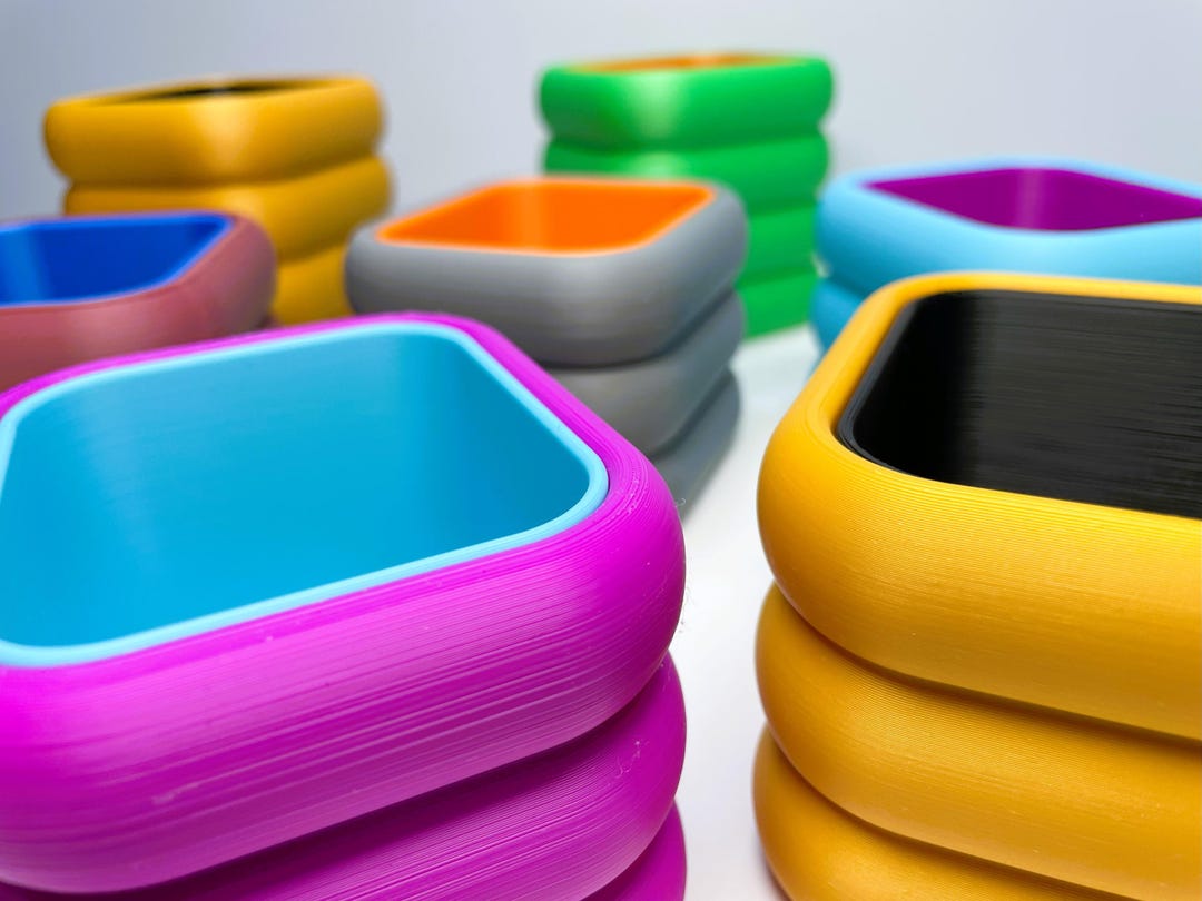 3D Printed Office Desk Organiser X4 Layers medium Colourful Funky Gift ...