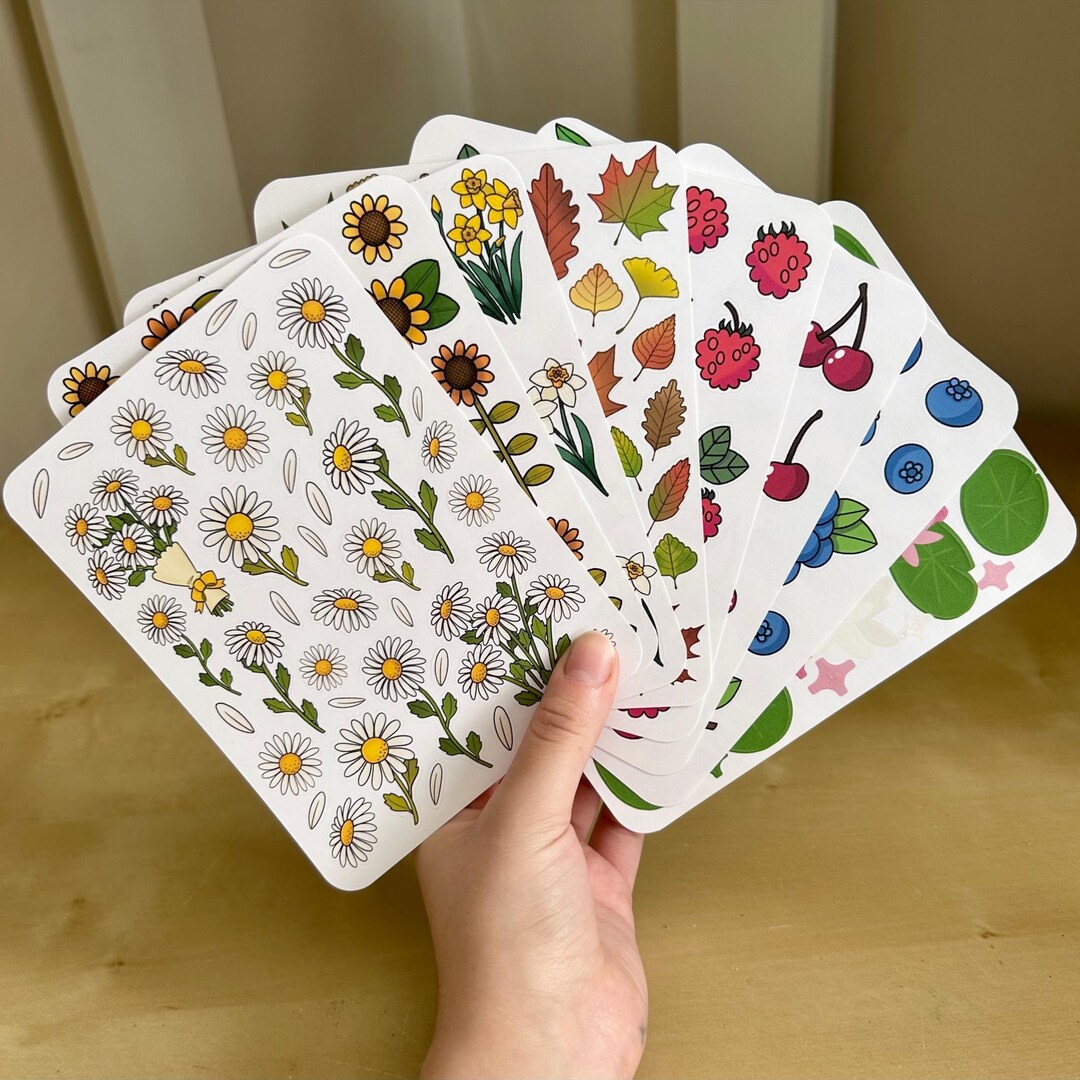 CLEARANCE - Botanical Art Sticker Sheets (multiple Designs) - Etsy