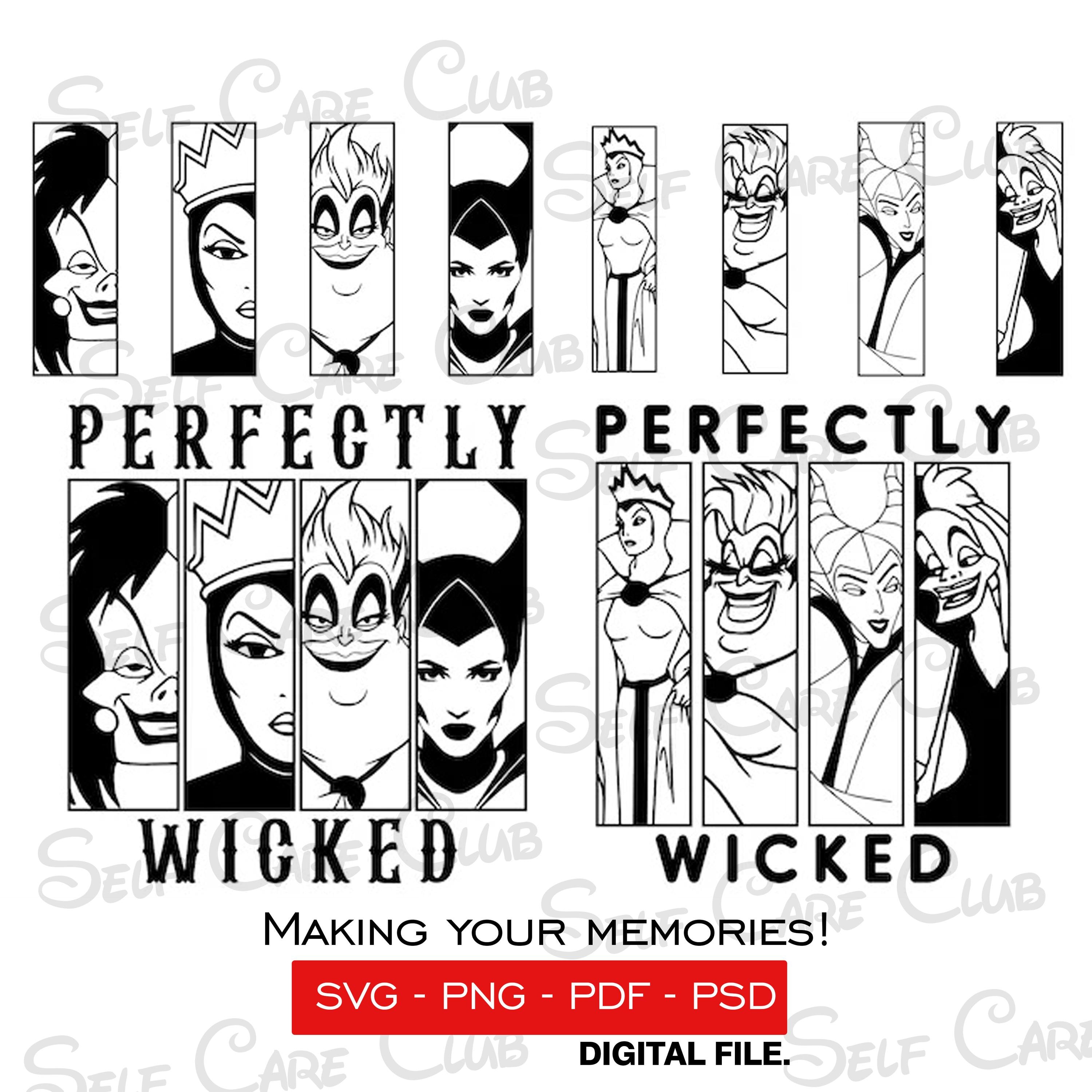 Perfectly Wicked Digital Bundle Art - Disney Evil Queen Frames & Quotes ...