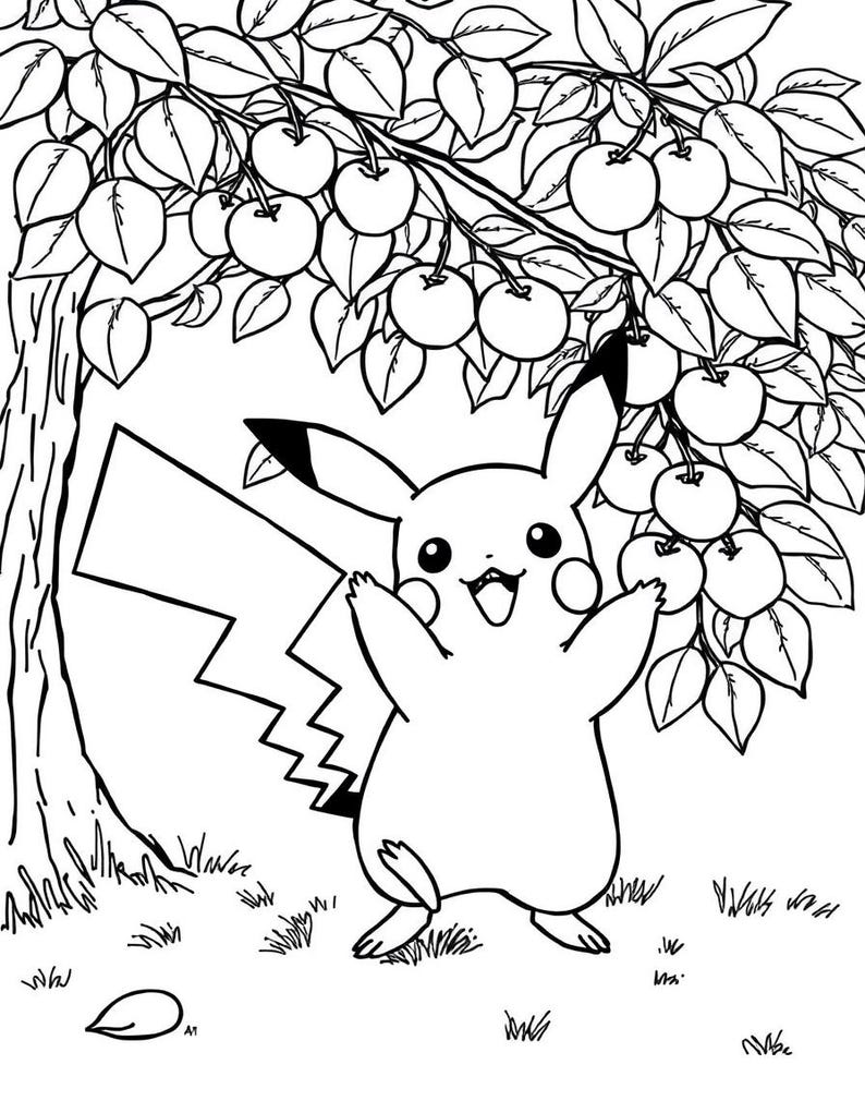 Pikachu Coloring Book - Printable Pokémon Coloring Pages for Kids ...
