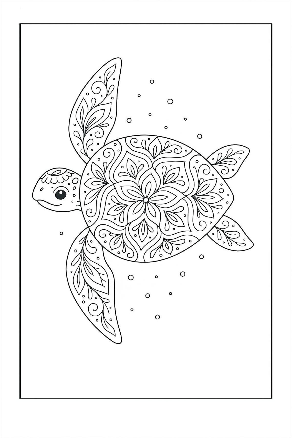 Ocean Animal Mandala Coloring Pages – 9 Digital Prints + FREE Bonus ...