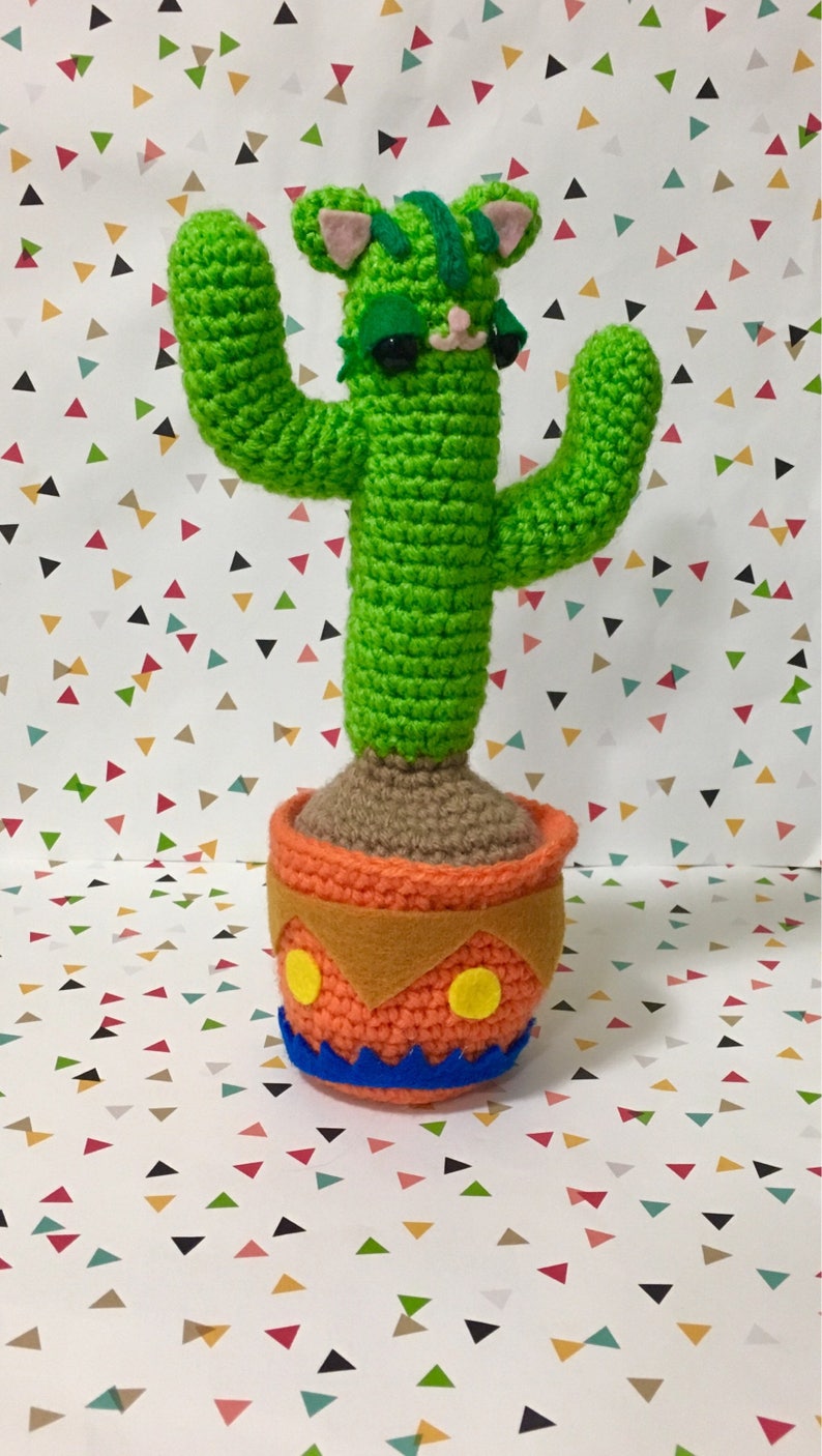 Kitty Cactus Pattern PDF Instant Download DIY Kitsch - Etsy