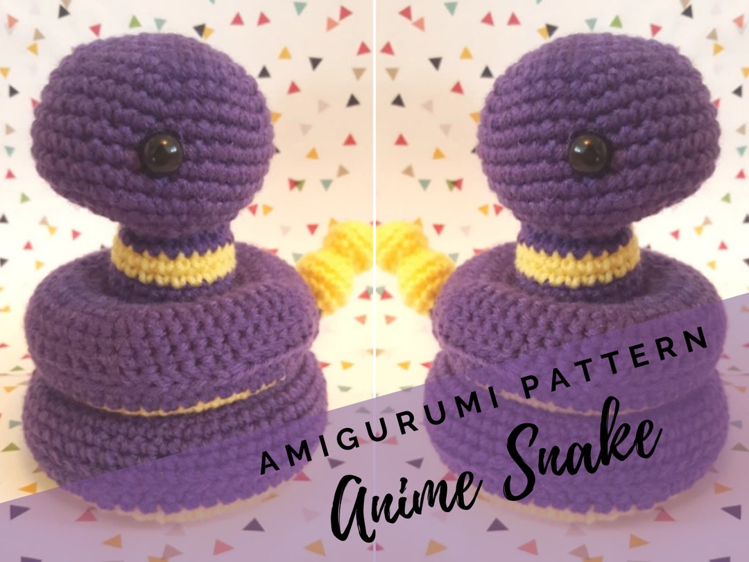Anime Snake Amigurumi Pattern PDF - Original 151 - Cartoon Snake ...