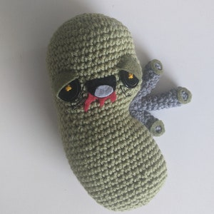 Zombie Kidney Amigurumi Pattern - Kidney Transplant or Donor Gift ...