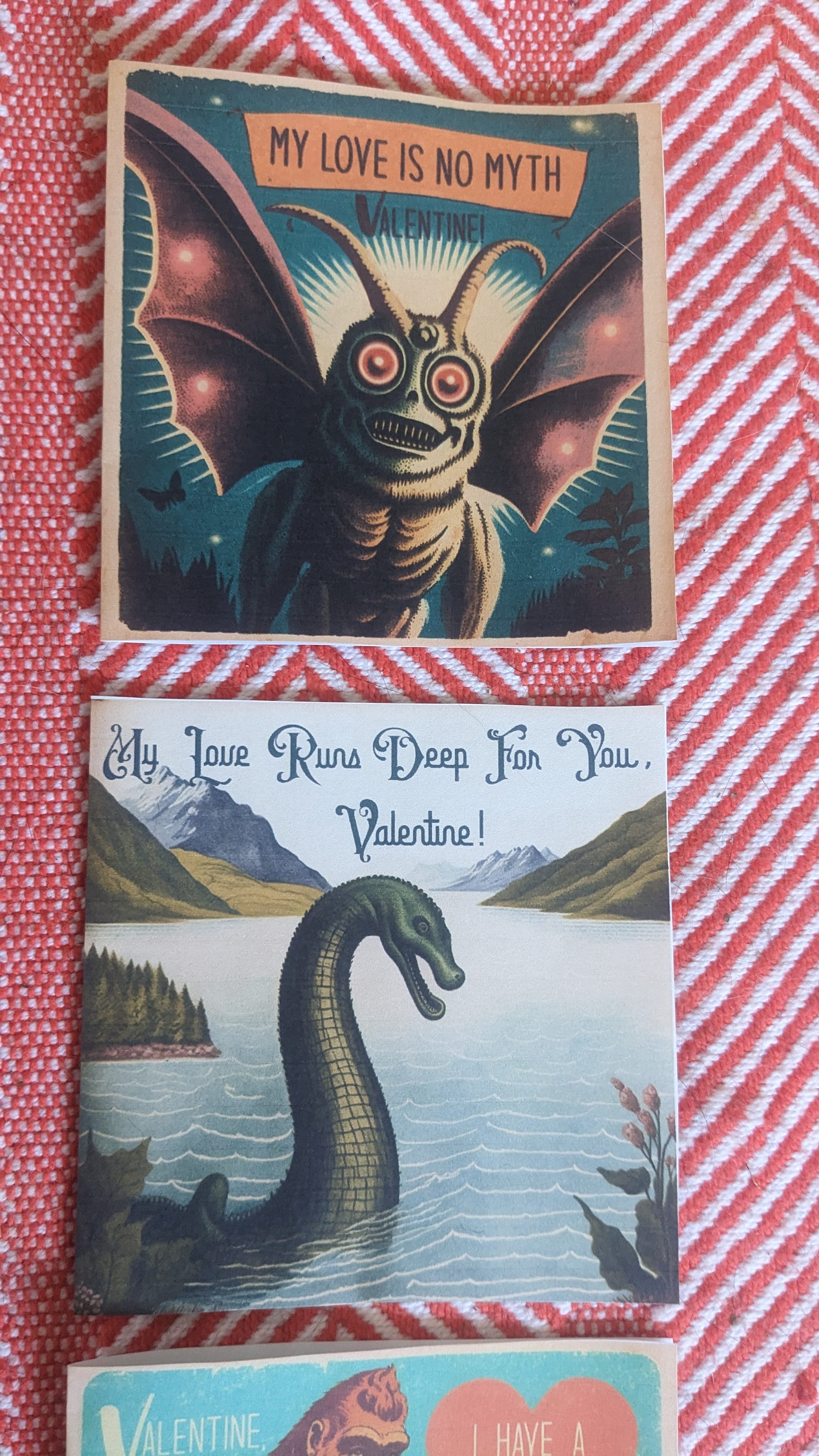 Print at Home Vintage Inspired Cryptid Valentine's - Etsy
