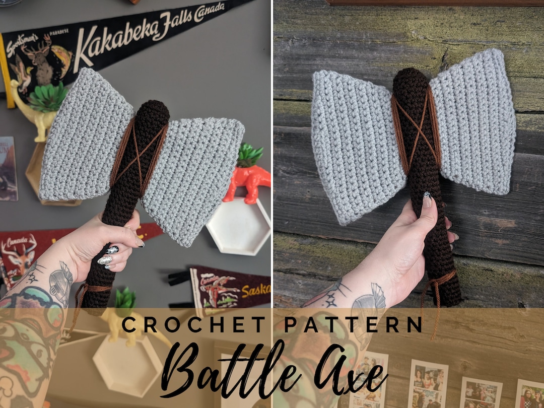 Battle Axe Amigurumi Pattern PDF - Medieval - Knight - Crochet Weapon ...