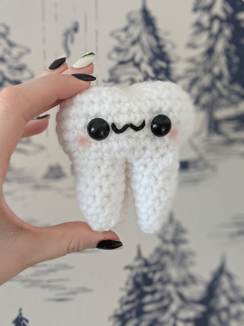 Tooth Crochet Amigurumi Pattern - Kawaii - Tooth Fairy - Dentist ...