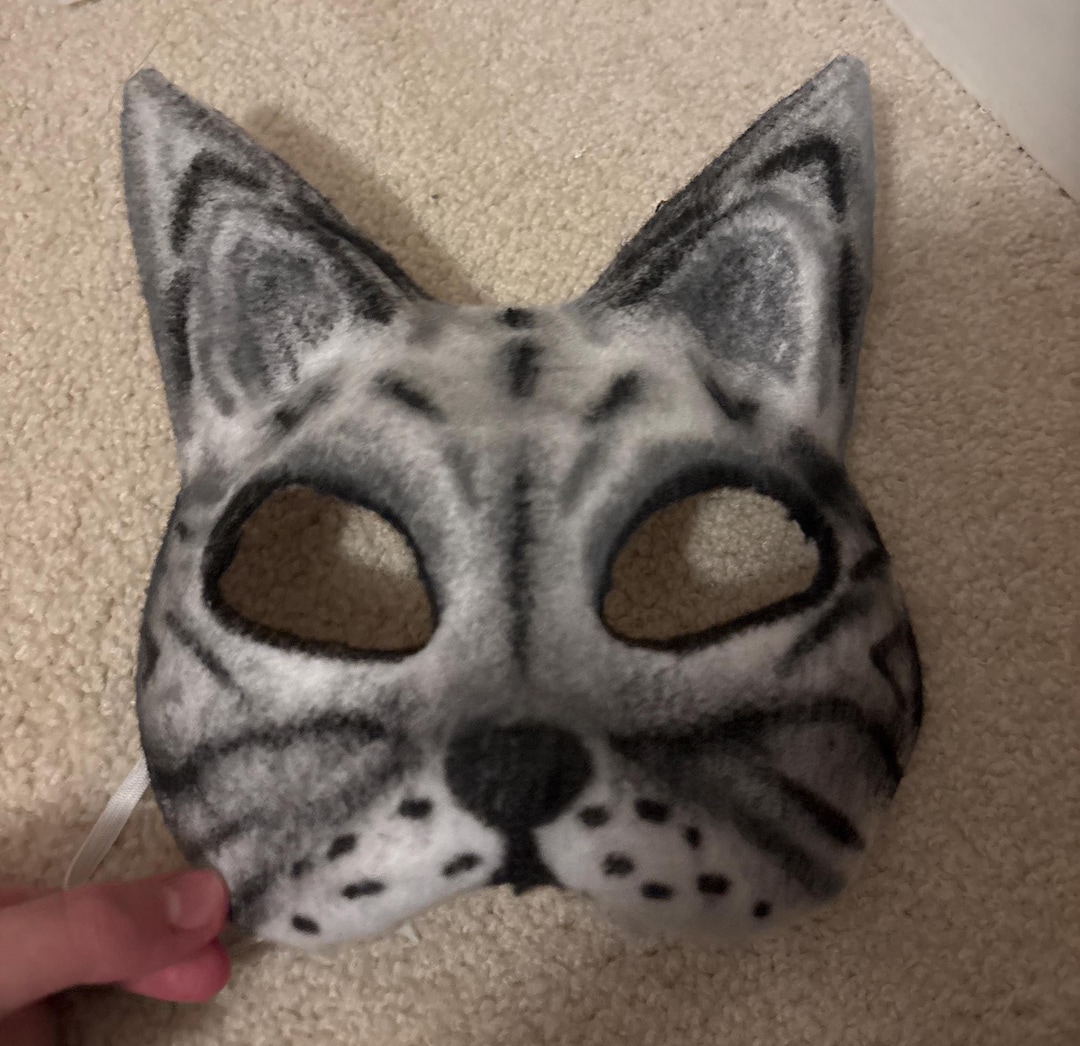 Snow Leopard/ Cat Therian Mask - Etsy