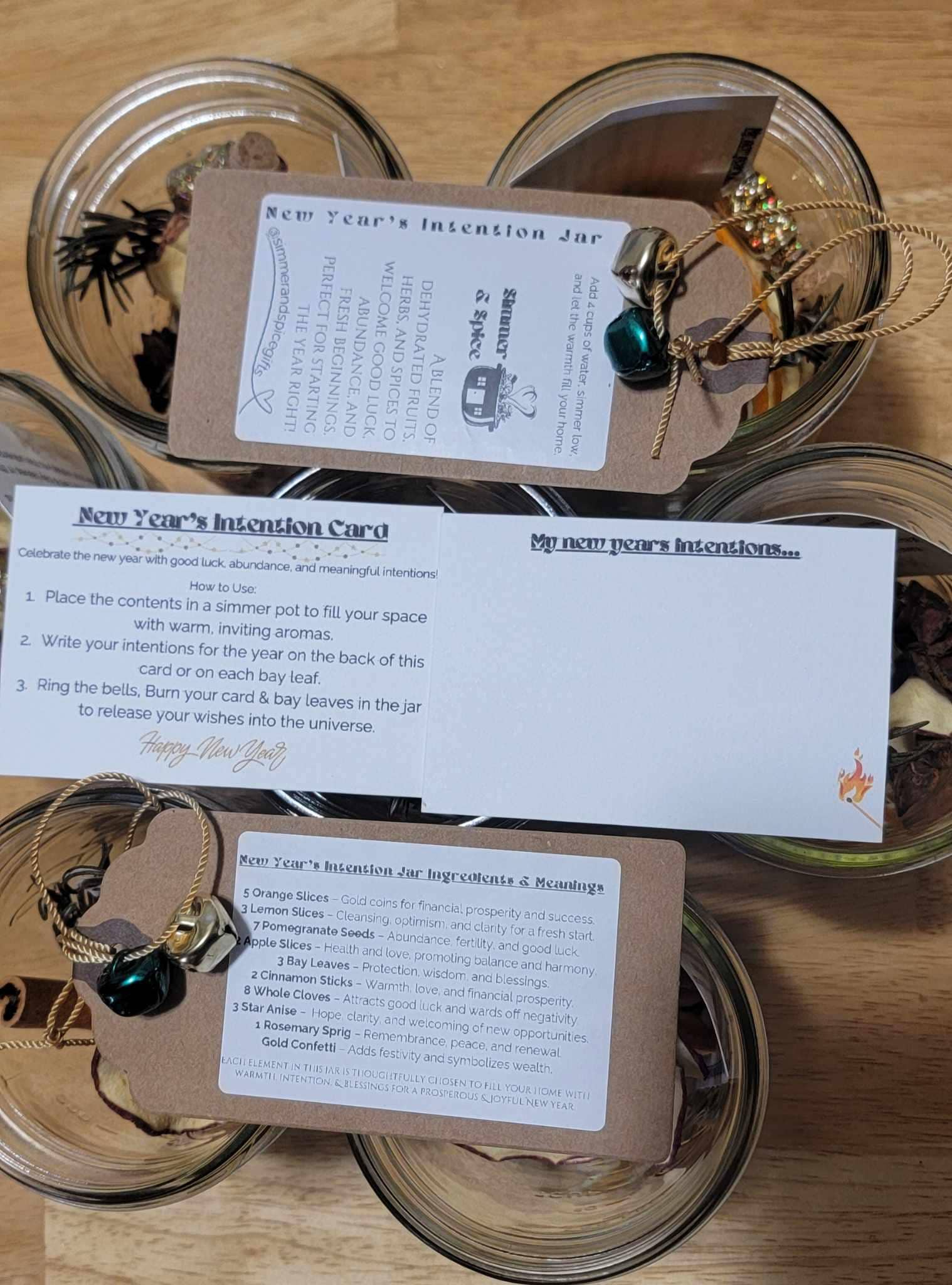 New Year's Prosperity Jar: Intention Kit With Symbolic Ingredients - Etsy