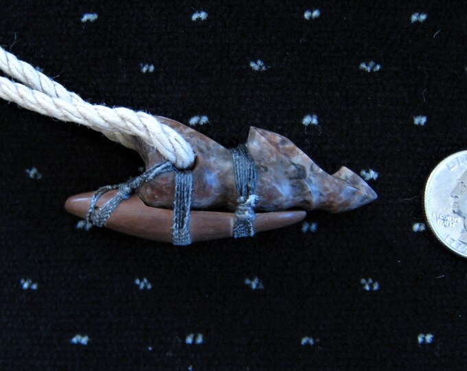 Hand-carved Bone Prehistoric Fishing Harpoon Replica Pendant ...