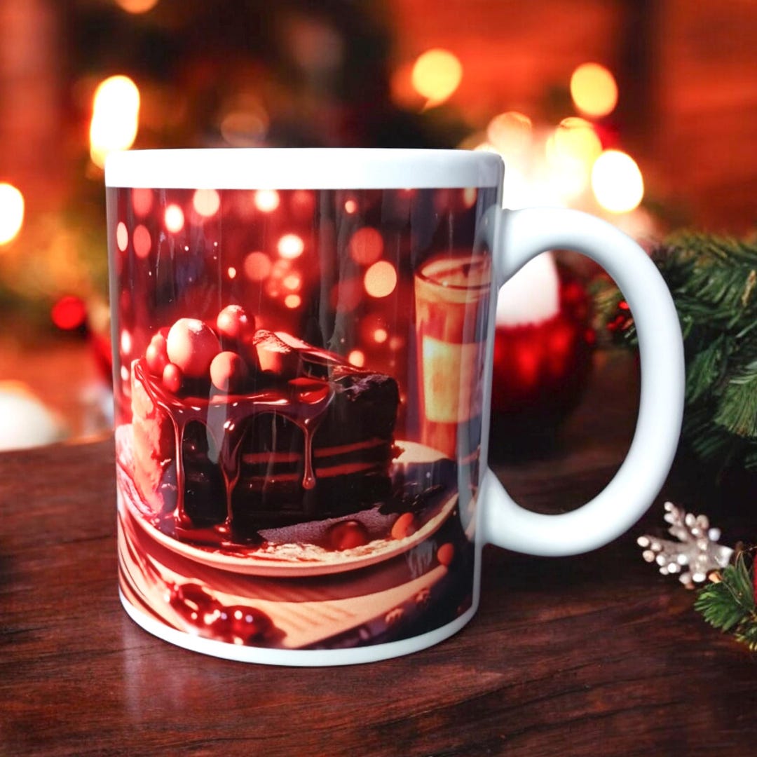 Realistic Chocolate Dessert Mug, Sweet Treats Mug , Coffee and Cake Mug ...