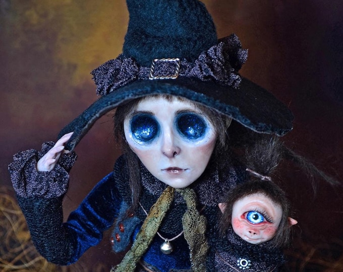 Black Phillip Goat Art Doll, the Witch, Baphomet, Gothic Decor ...