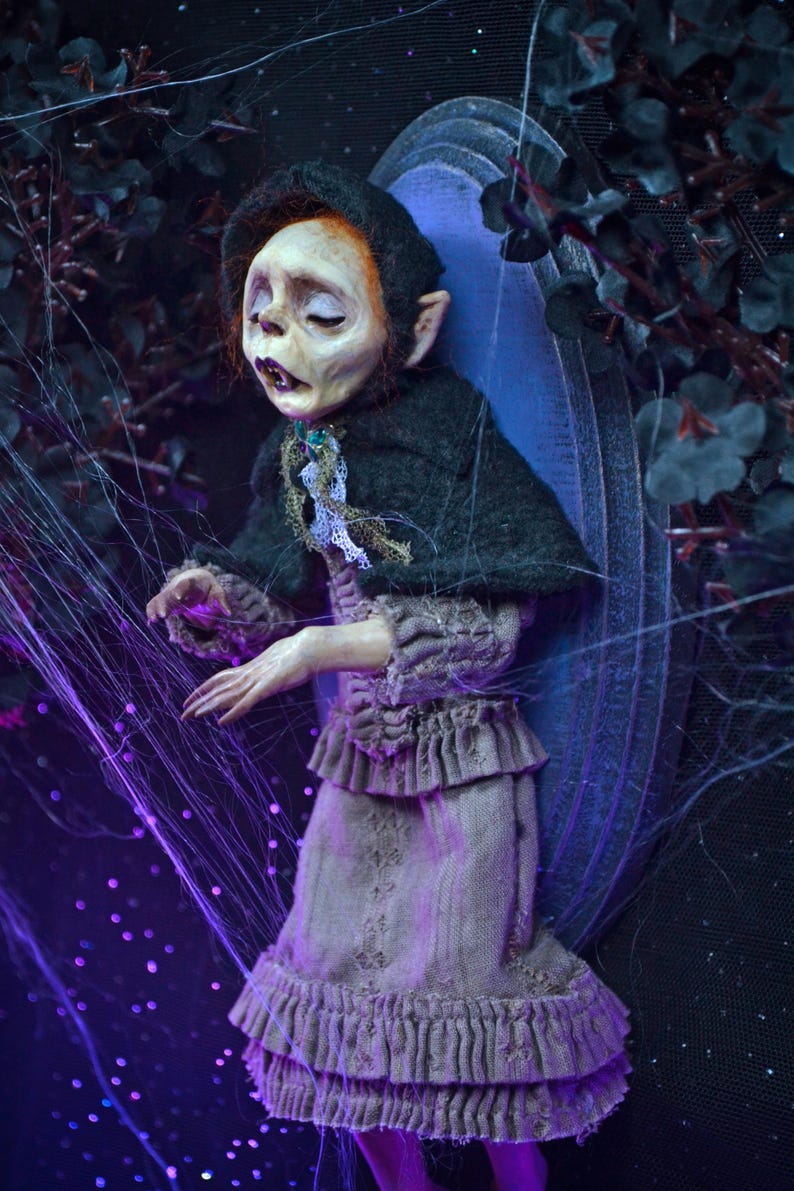 OOAK Doll Vampire Art – Gothic Nosferatu Sculpture, Dark Fantasy ...