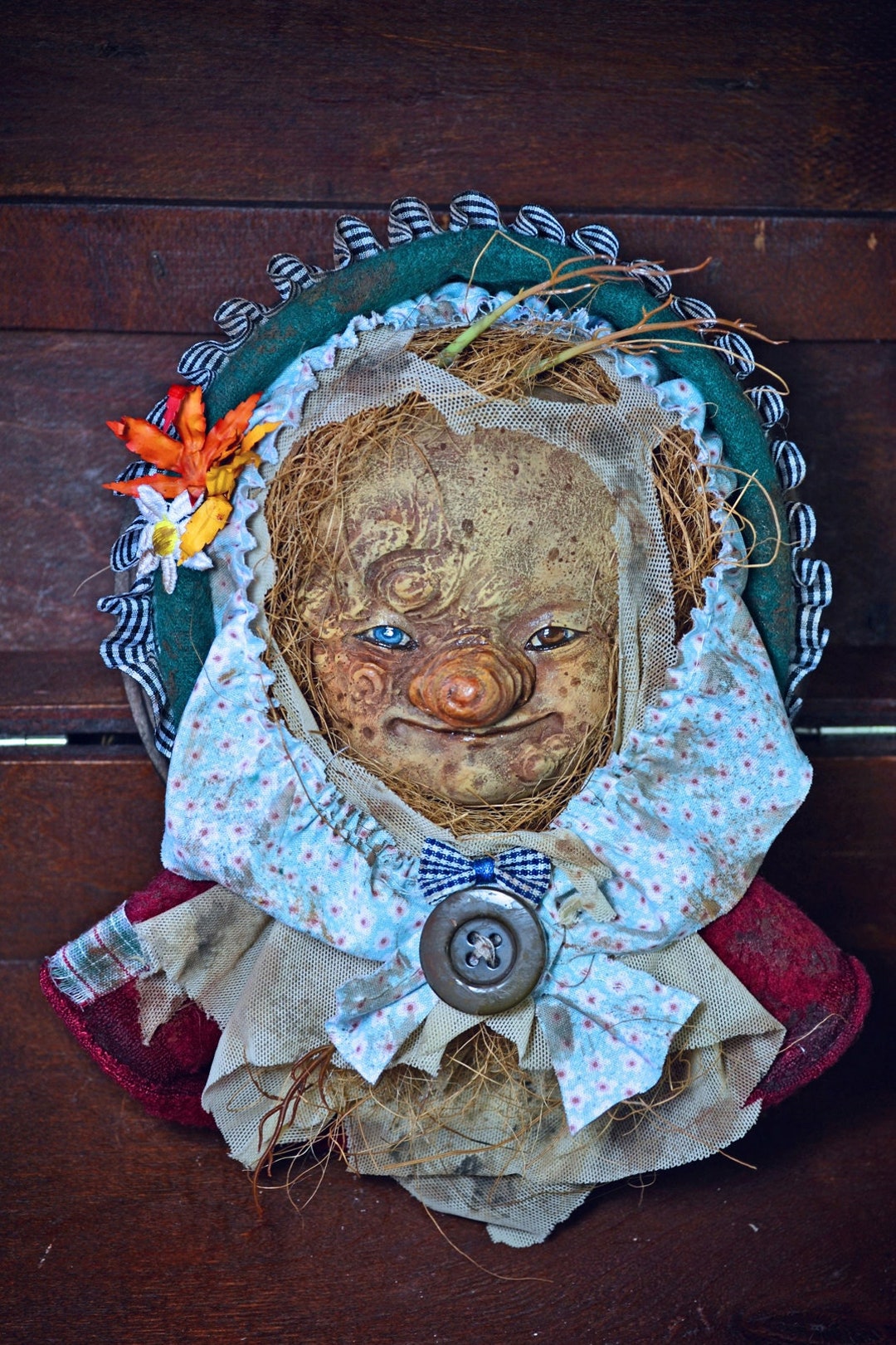 Whimsical Art Doll Scarecrow OOAK Doll, Handmade Dolls, Woodland ...
