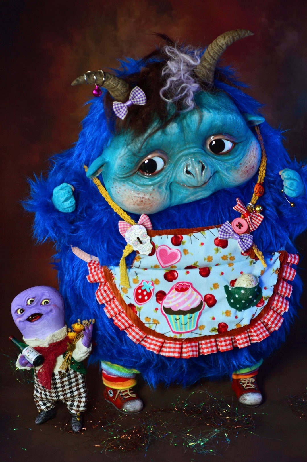 Monster Couple Art Dolls OOAK – Whimsical Creature, Dark Fantasy ...