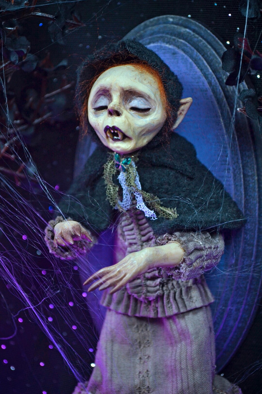 OOAK Doll Vampire Art – Gothic Nosferatu Sculpture, Dark Fantasy ...