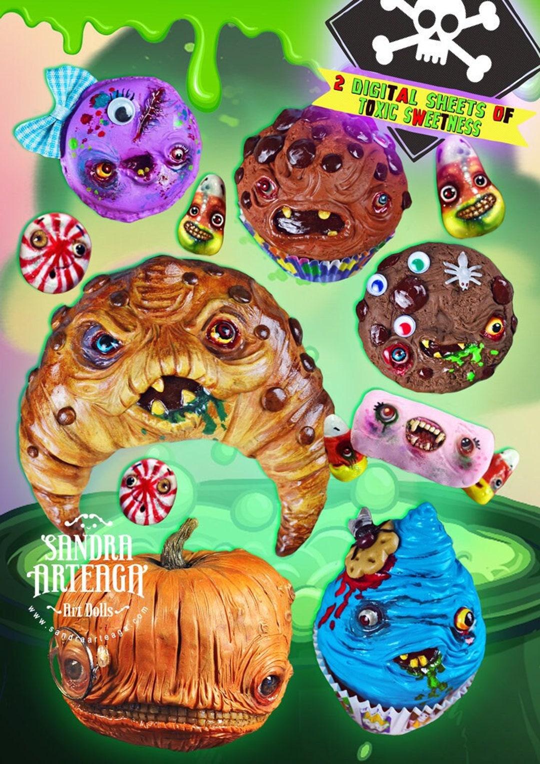 Instant Download Halloween Garland - Spooky Cute Monster Banner ...