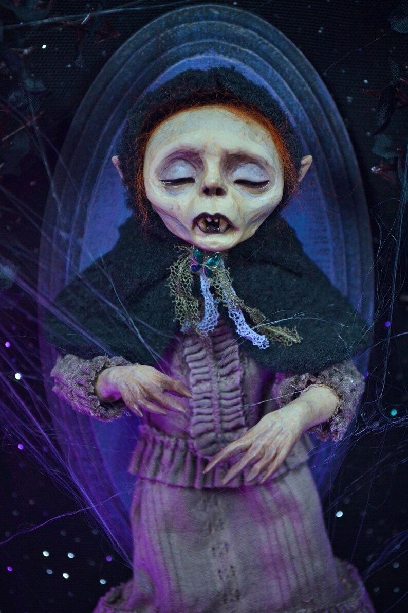OOAK Doll Vampire Art – Gothic Nosferatu Sculpture, Dark Fantasy ...