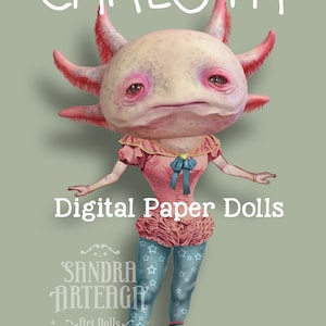 Instant Download Axolotl Paper Doll – Printable Articulated Doll ...