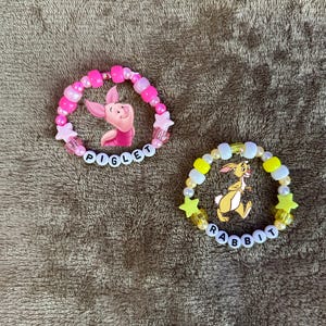 Winnie the Pooh Kandi Beaded Bracelets, Pooh, Tigger, Roo, Kanga, Rabbit, Piglet - Etsy