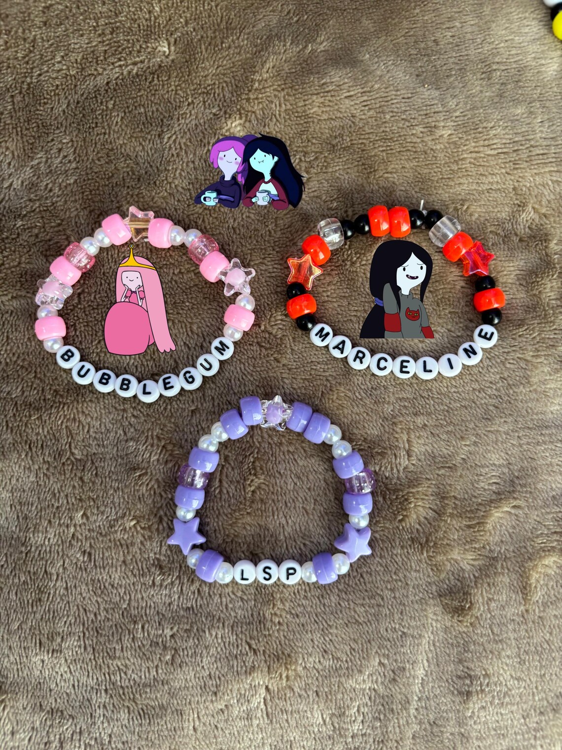 Adventure Time Kandi Beaded Bracelets Finn the Human Jake the Dog ...