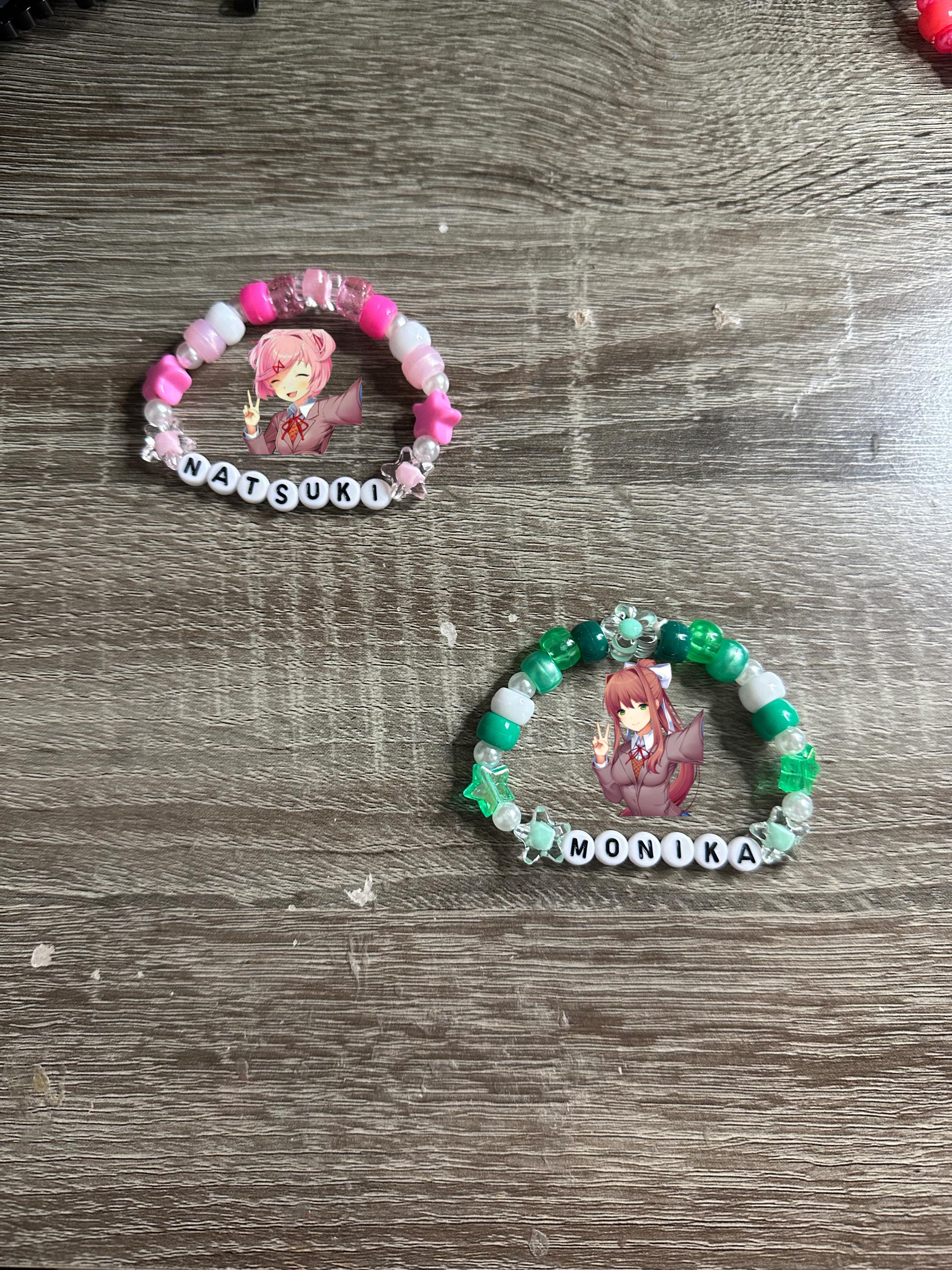 Doki Doki Literature Club Kandi Beaded Bracelets Monika Yuri Sayori ...