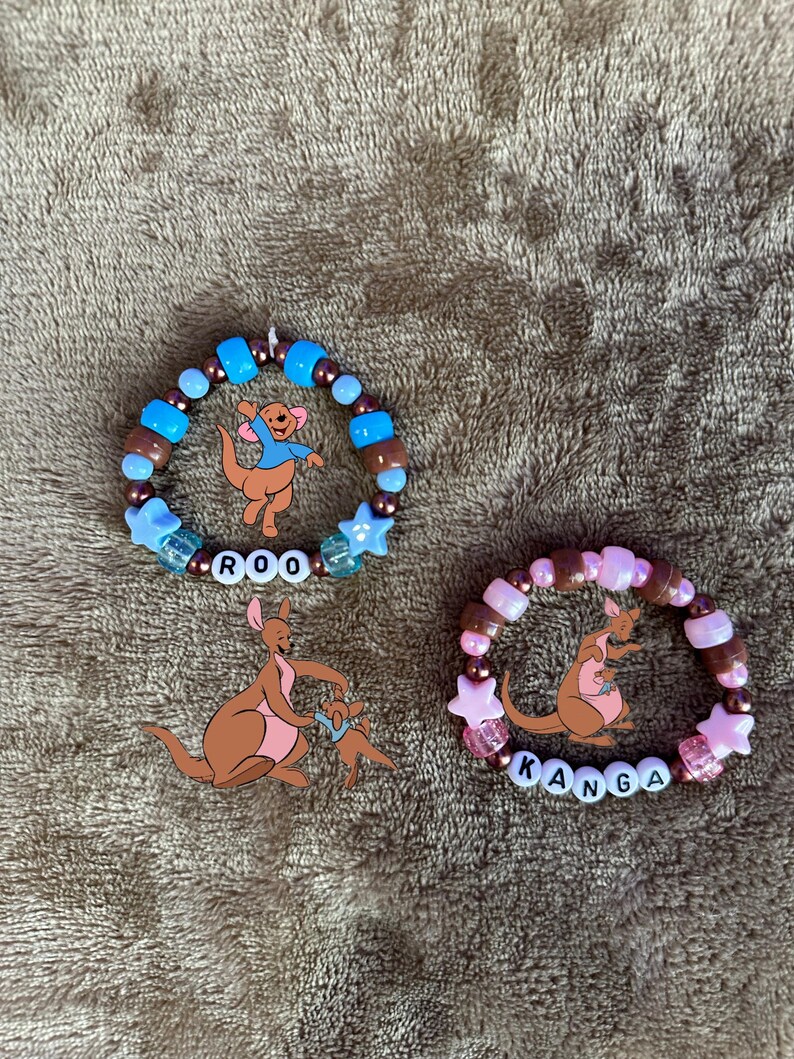 Winnie the Pooh Kandi Beaded Bracelets, Pooh, Tigger, Roo, Kanga, Rabbit, Piglet - Etsy