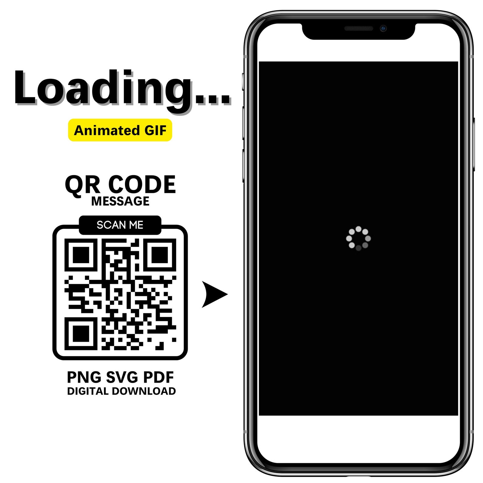 Funny Loading Animated GIF | QR Code | QR Code Message | Digital ...