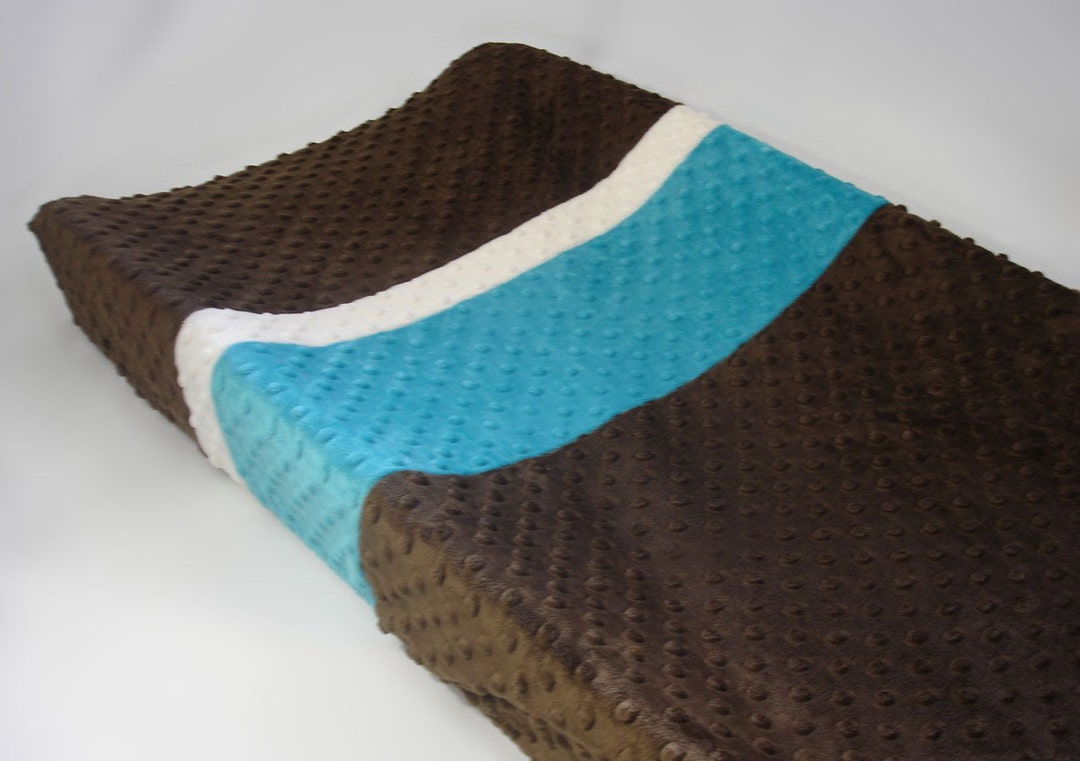 Chocolate Brown Color Blocked Changing Pad Cover - Etsy