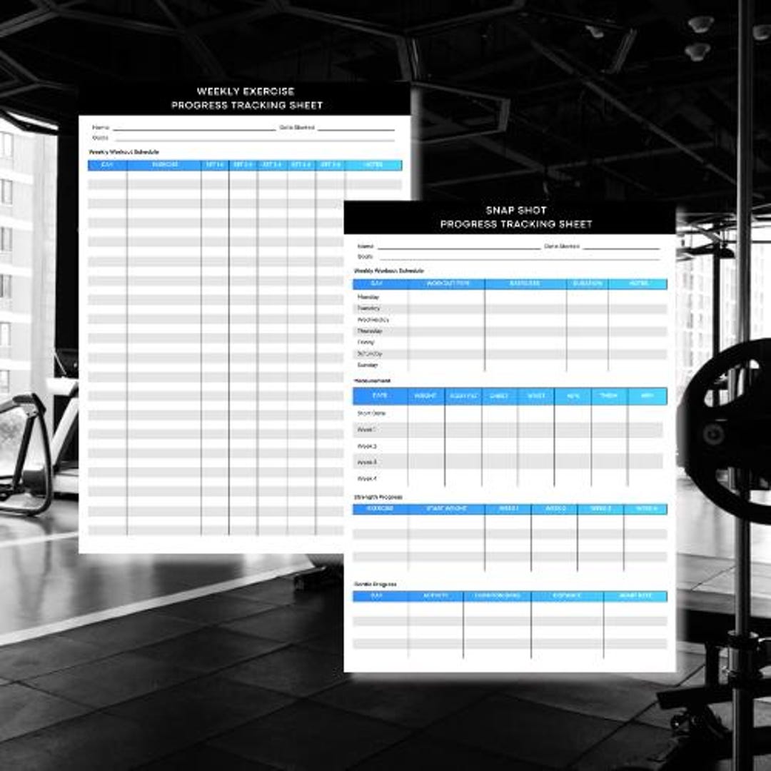 Workout Tracker Printable: Summary Sheet, Body Composition, Exercise ...