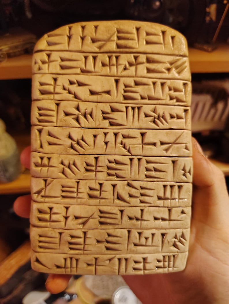 Hand-made Museum Quality Sumerian Cuneiform Baked Clay Tablet ...