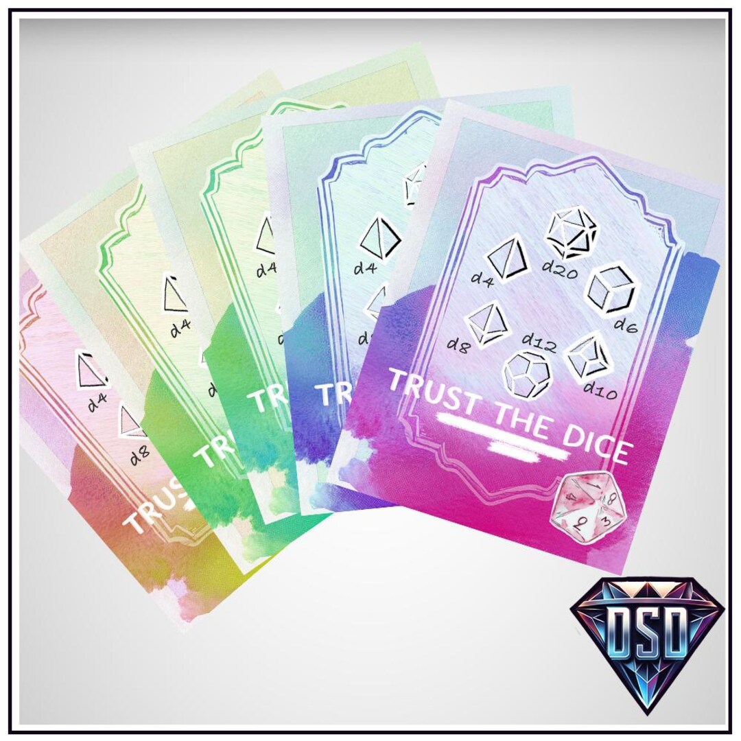 COLORFUL 5-PACK of TTRPG Dice Sheets, Unique for D&D and Rpgs, Great ...