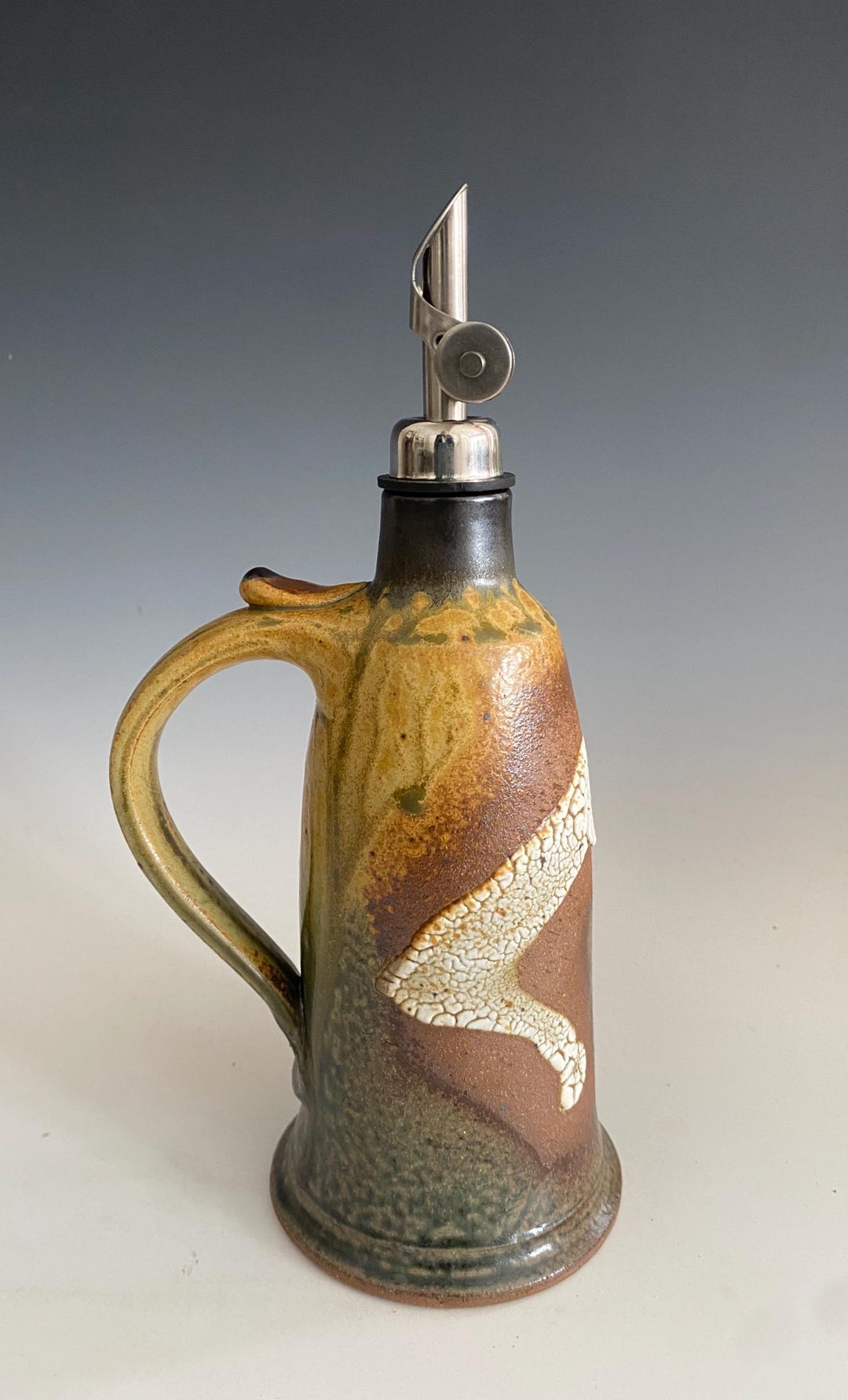 Olive Oil Cruet; Pottery Cruet; Handmade Oil Cruet - Etsy