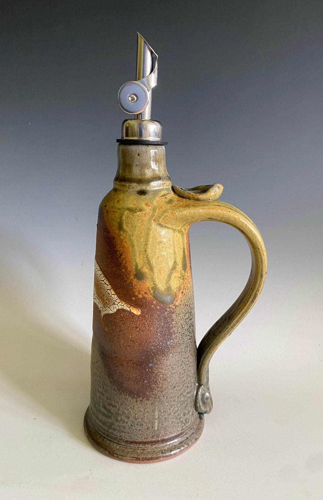 Handmade Olive Oil Cruet; Pottery EVOO Cruet; Oil Server - Etsy