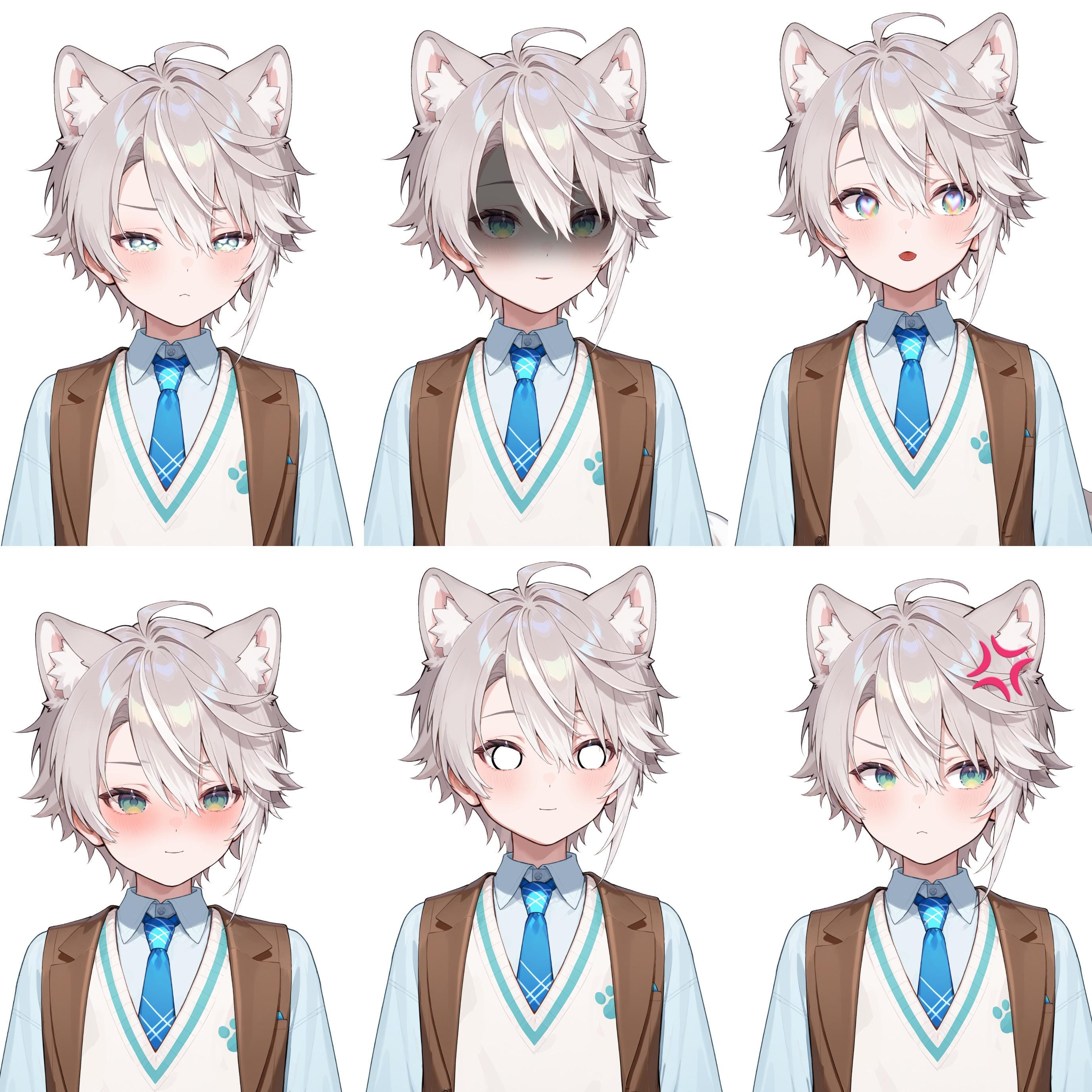 Live2d Model: Puppy Schoolboy With Dog Ears – Vtuber Model FULLY RIGGED - Ready to Use! Launcher ...