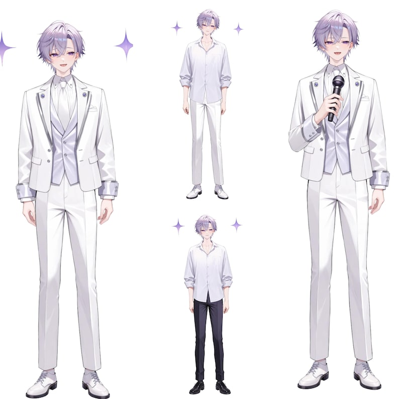 Live2d Model: Male Idol Man – Vtuber Model FULLY RIGGED - Ready to Use ...