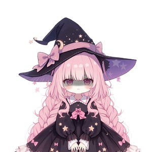 Live2d Model: Pink Little Witch – Vtuber Model FULLY RIGGED - Ready to ...