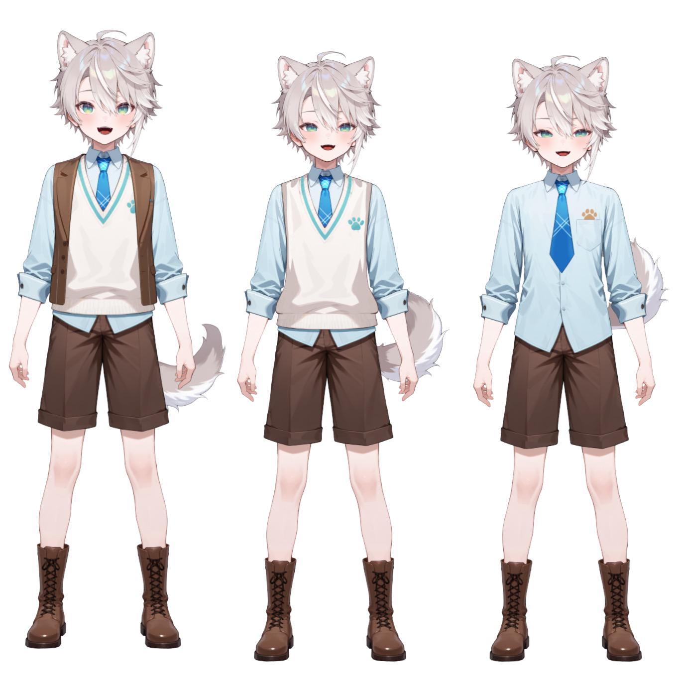Live2d Model: Puppy Schoolboy With Dog Ears – Vtuber Model FULLY RIGGED - Ready to Use! Launcher ...