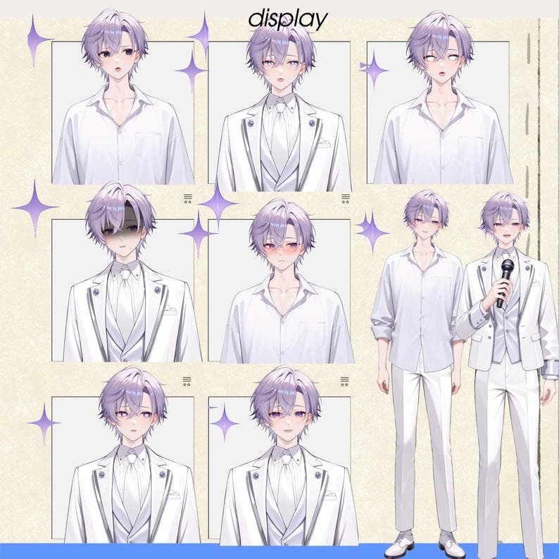 Live2d Model: Male Idol Man – Vtuber Model FULLY RIGGED - Ready to Use ...
